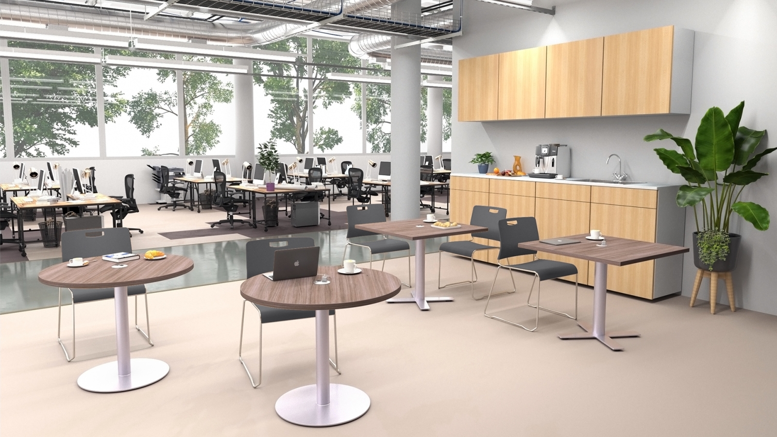 Sienna Cafe Power - Breakroom and Cafe Table Special-T