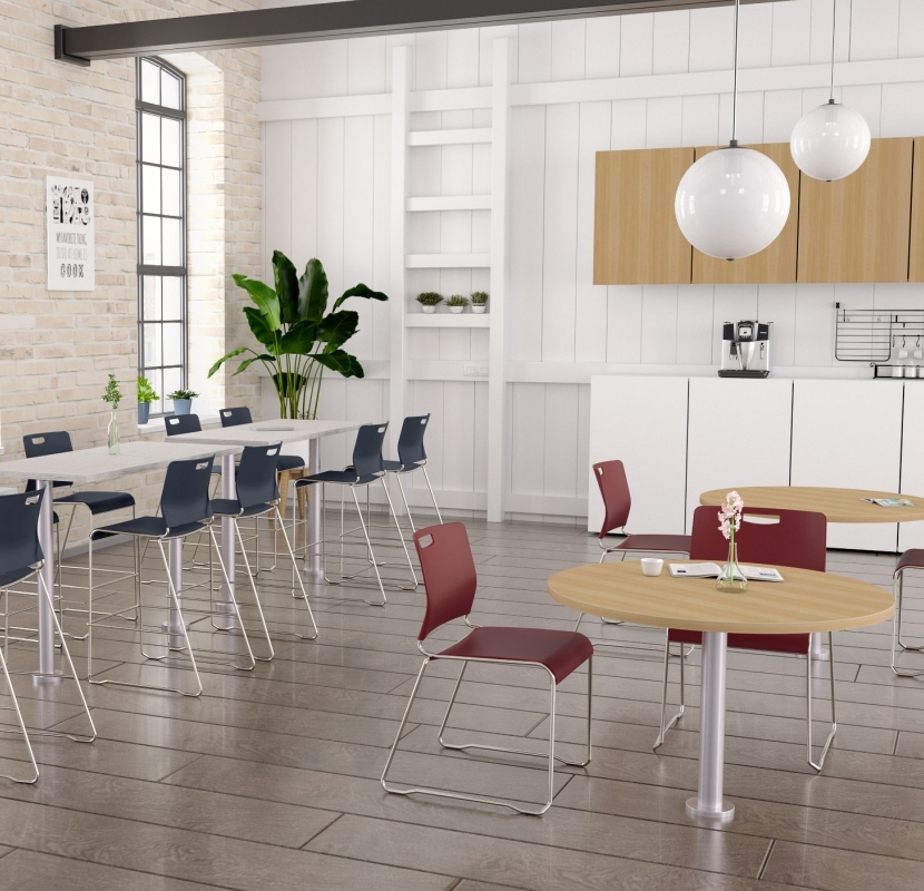 Floor Mounted Breakroom and Cafe Table from Special-T
